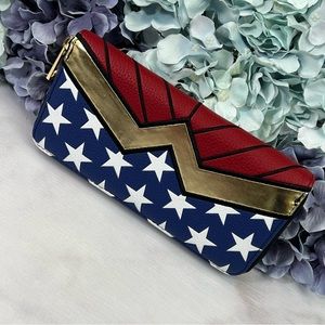 Bags | Dc Comics Wonder Woman Double Sided Clutch Wallet | Poshmark
